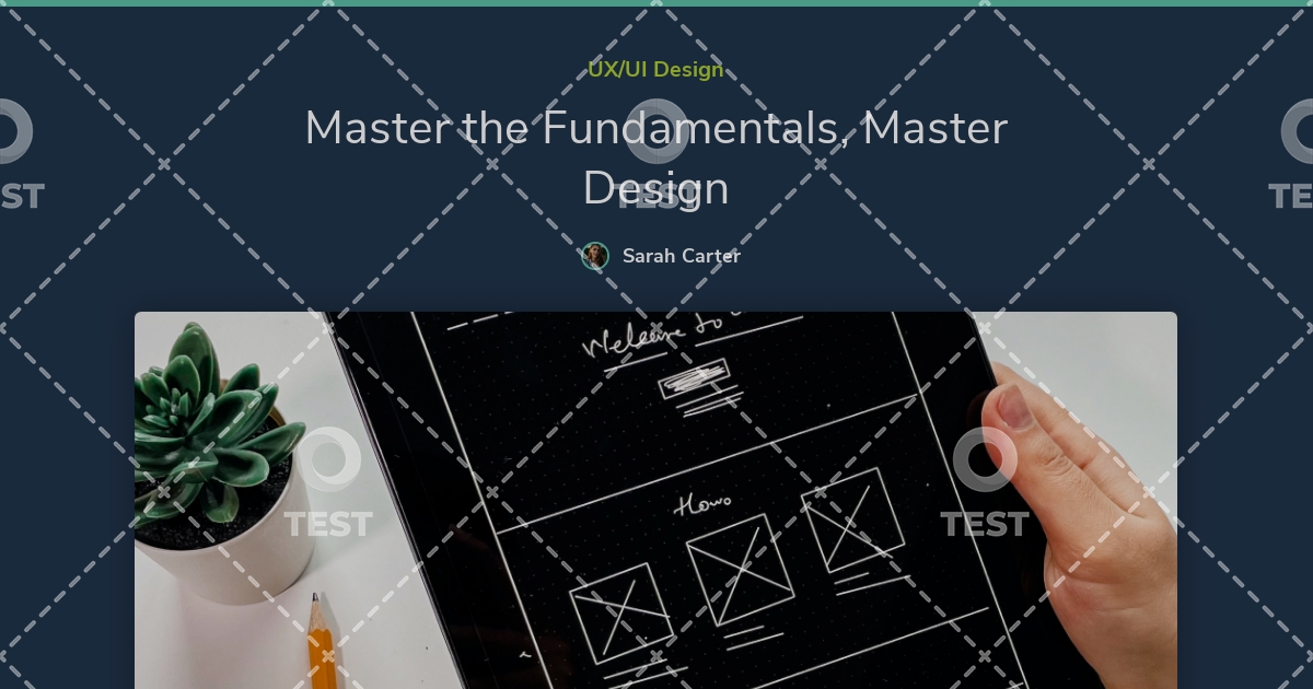 Master the Fundamentals, Master Design